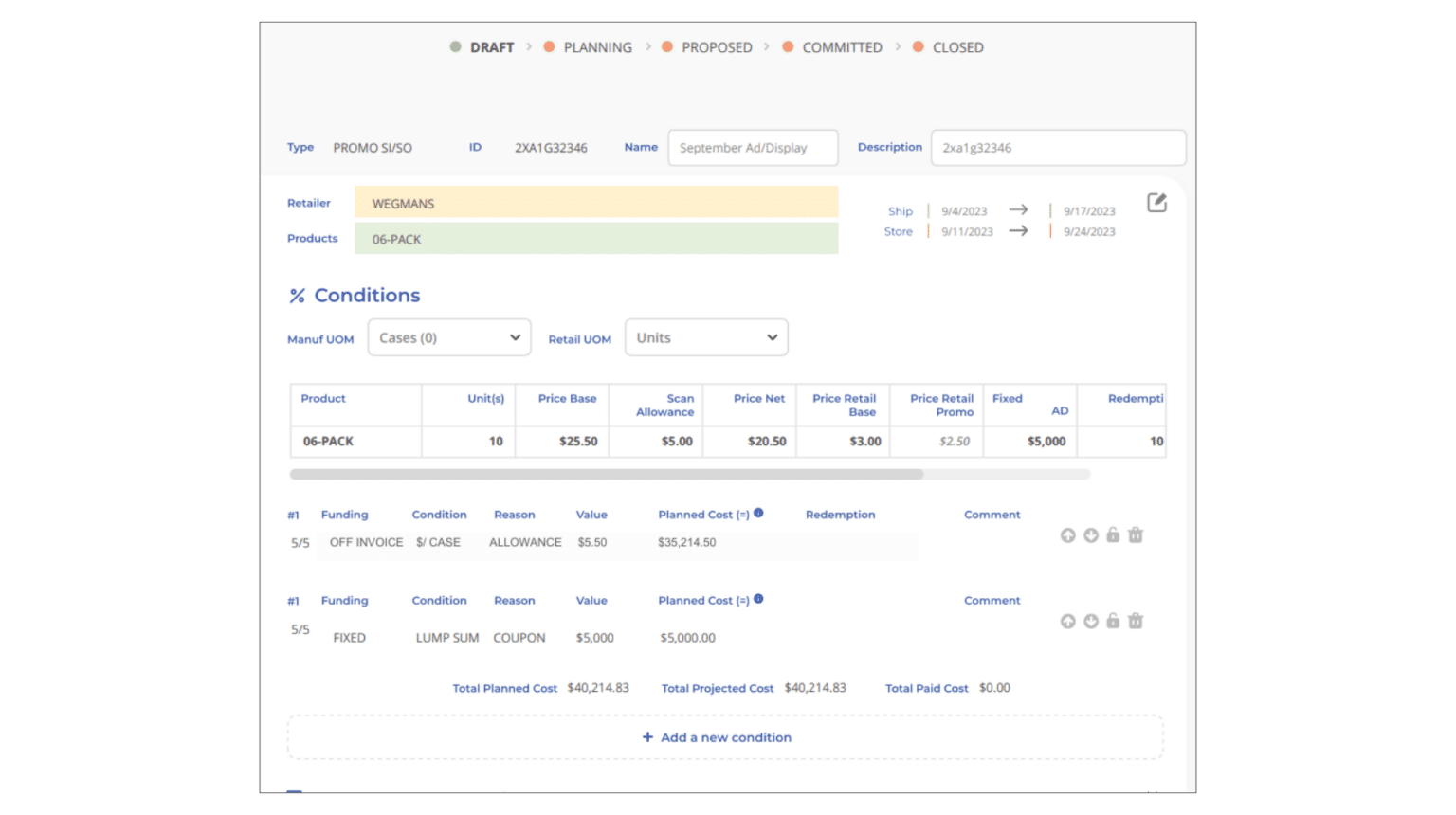 Set Invoice Pricing Conditions (OI) | UpClear